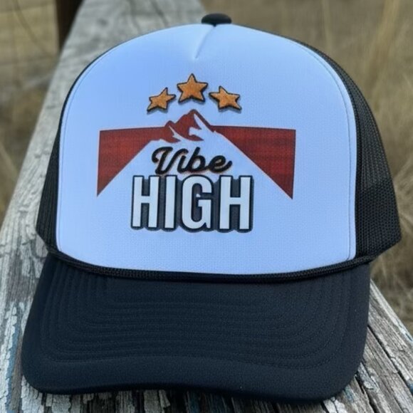 Decky Mid Profile 5 Panel Foam Trucker Hat | Accessories | Vibe High ...